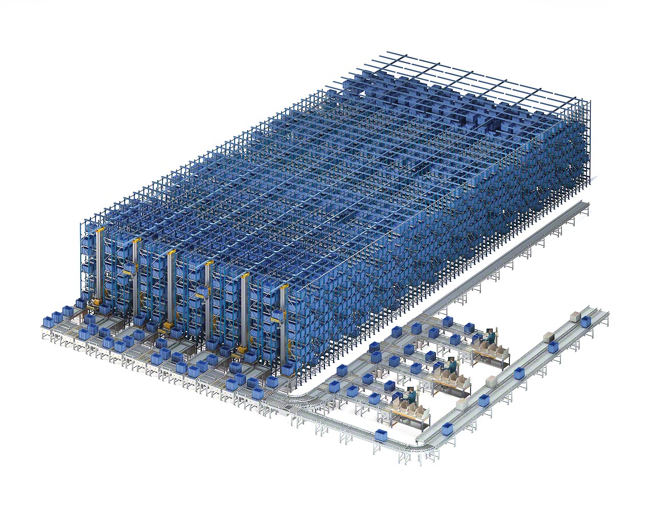 Stacker cranes for boxes | Automated warehouses for boxes - Mecalux.com