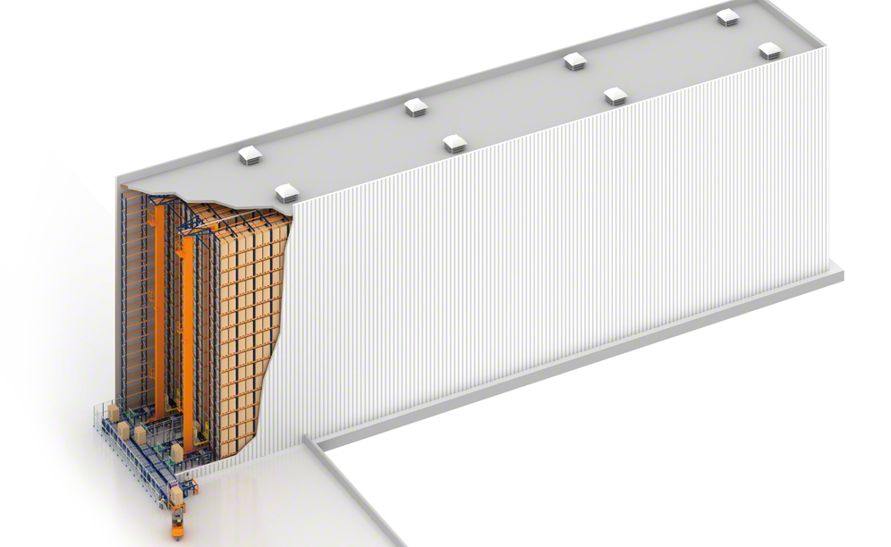 Example of automated clad-rack for Takeda warehouse - Mecalux.com